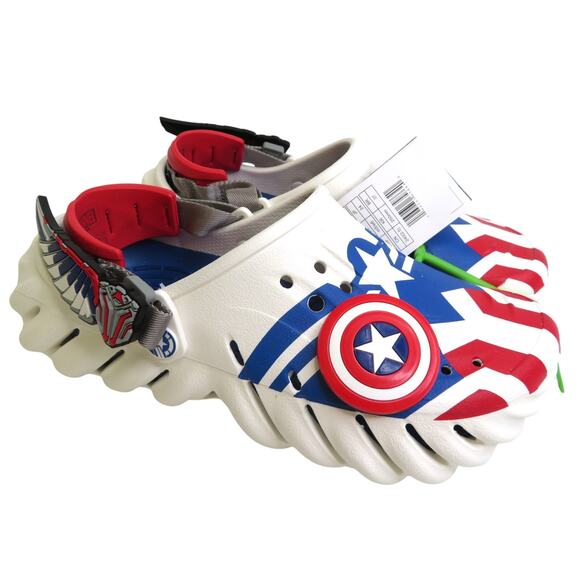 CROCS | Shoes | New Crocs Captain America Echo Clogs Adult Unisex W 8 M ...